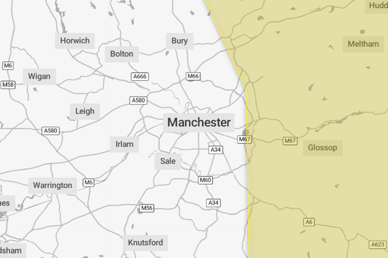 Met Office maps show exact time snow will hit Greater Manchester this ...