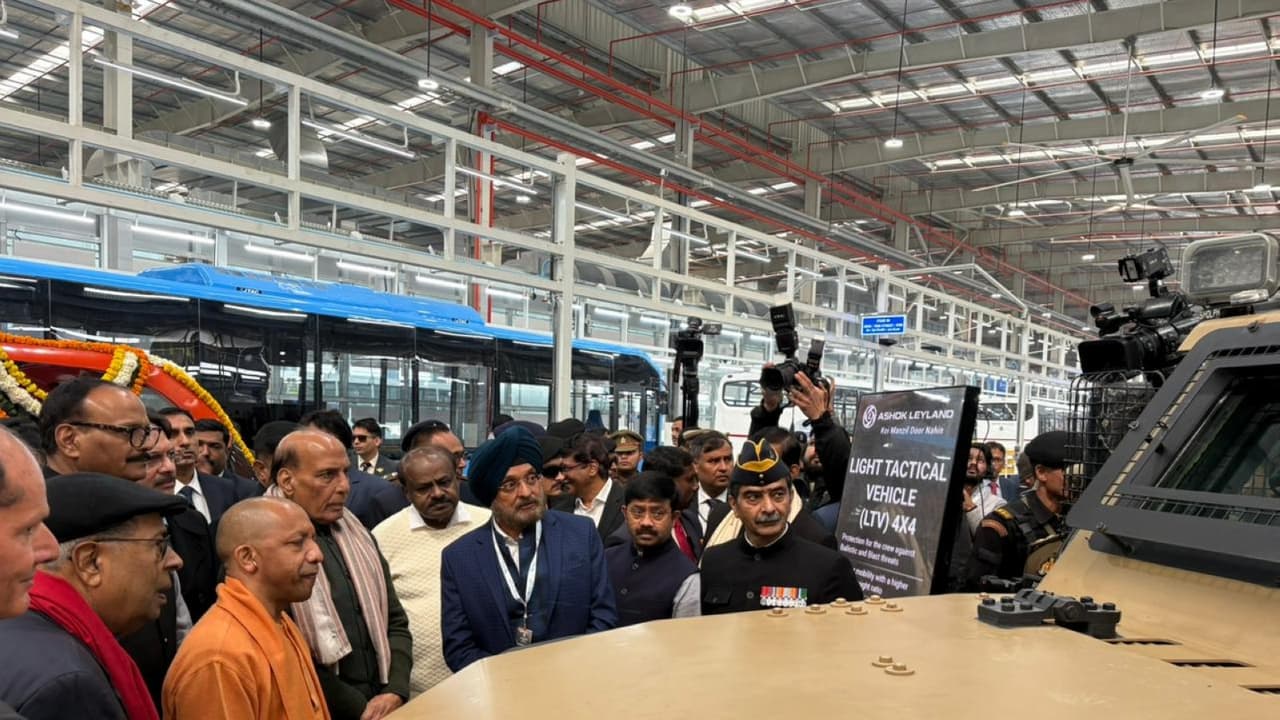 Rajnath Singh inaugurates Ashok Leyland's EV plant in Lucknow