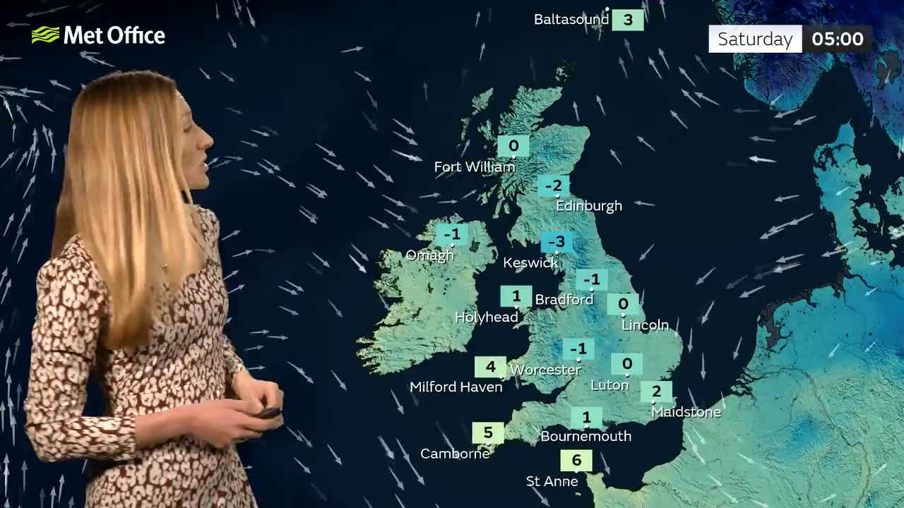 Met Office Friday afternoon weather forecast 09/01/2026