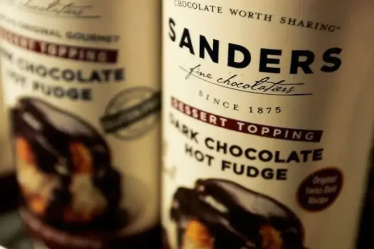 Sanders confectionery menu prices with calories [updated 2026]