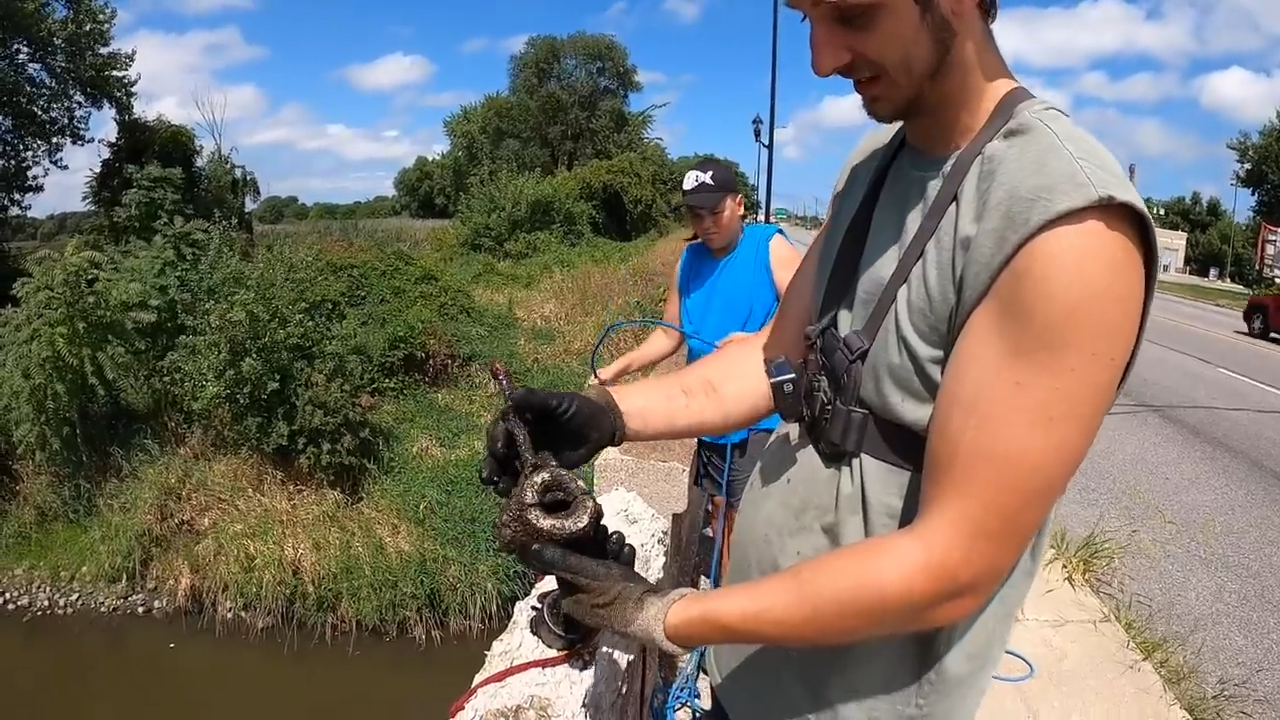Pulling metal from this spot felt wrong - then we found bones