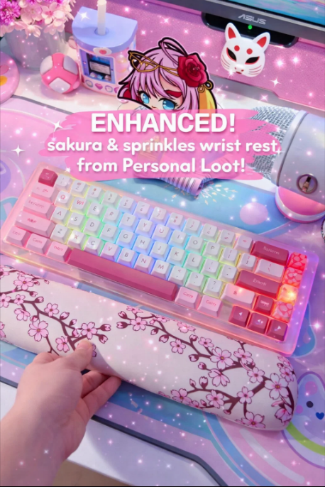 Sakura and sprinkler wrist rests