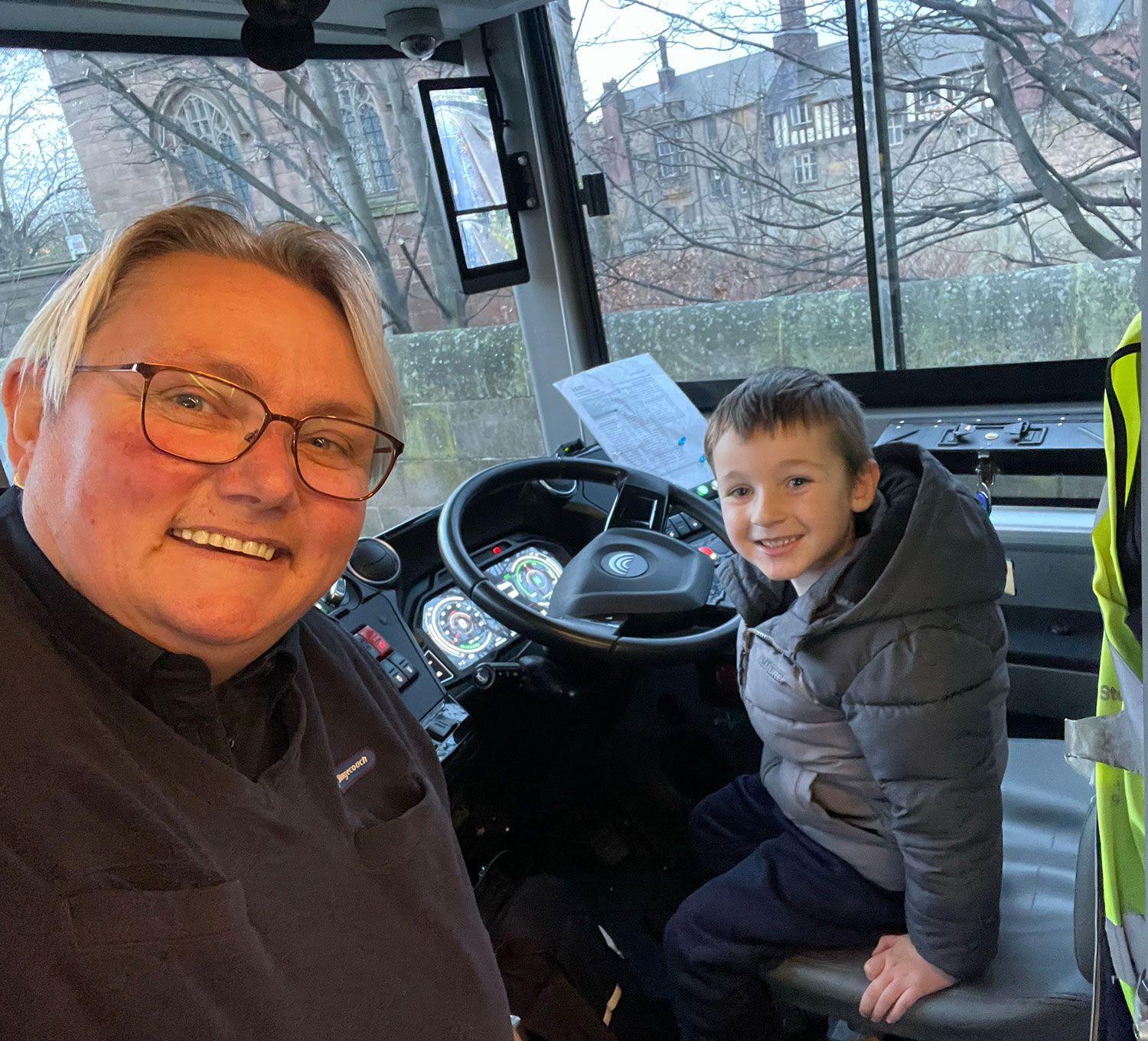 Young bus fan is set challenge to earn a tour behind the scenes at ...