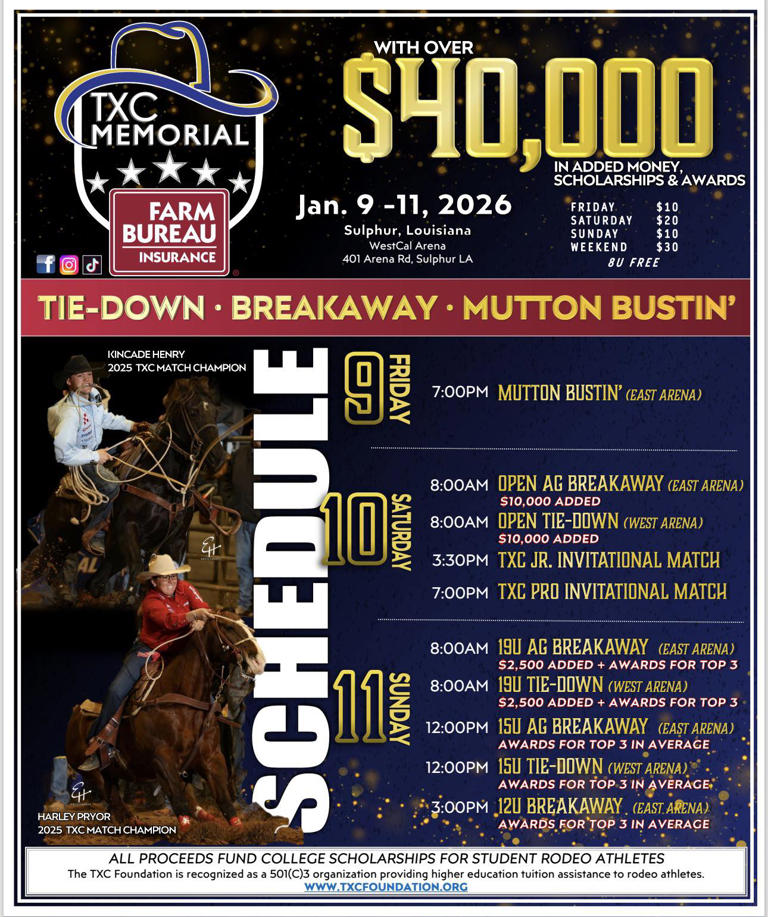 Saddle up for the TXC Memorial Rodeo