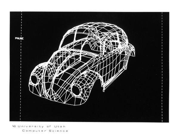 This is the first real world 3D object ever scanned: A VW Beetle