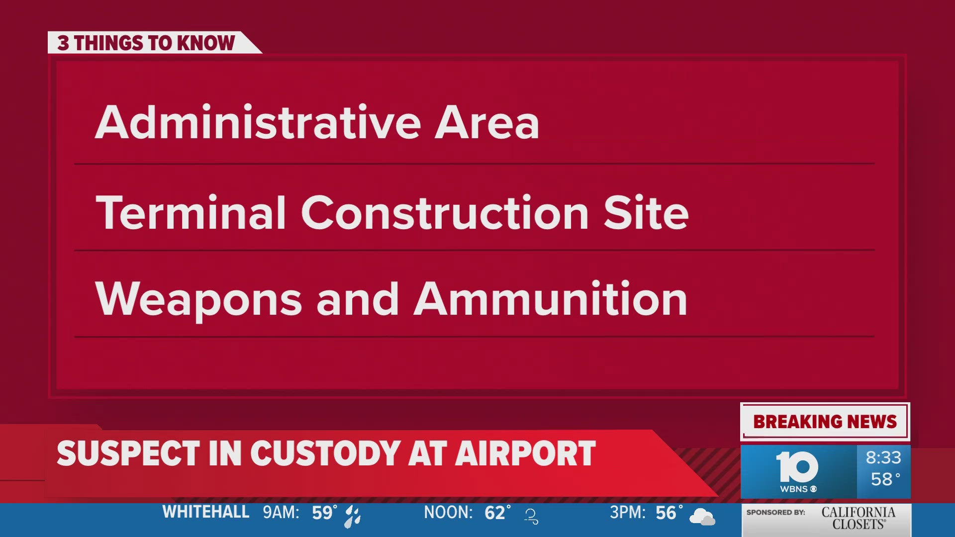 Person in custody after weapons, ammunition found at John Glenn ...