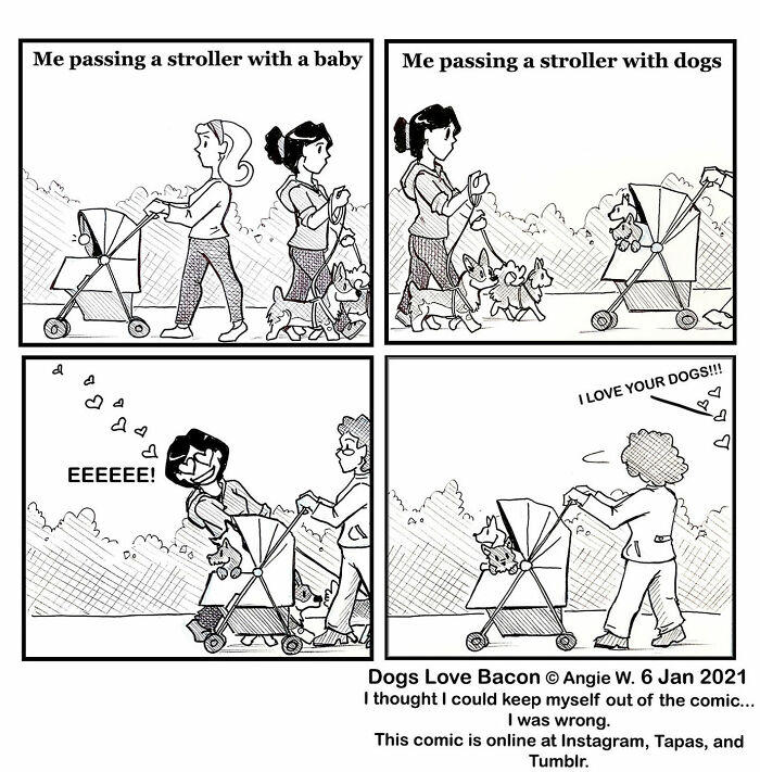 Rescue Tales: 19 relatable comics about life with two adopted dogs