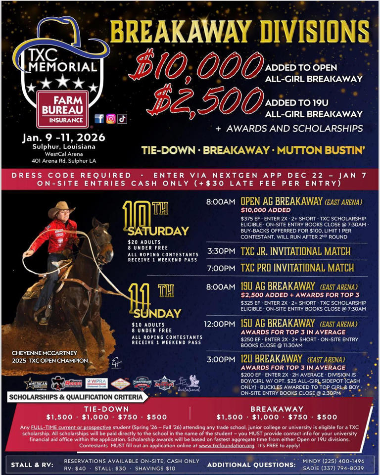 Saddle up for the TXC Memorial Rodeo
