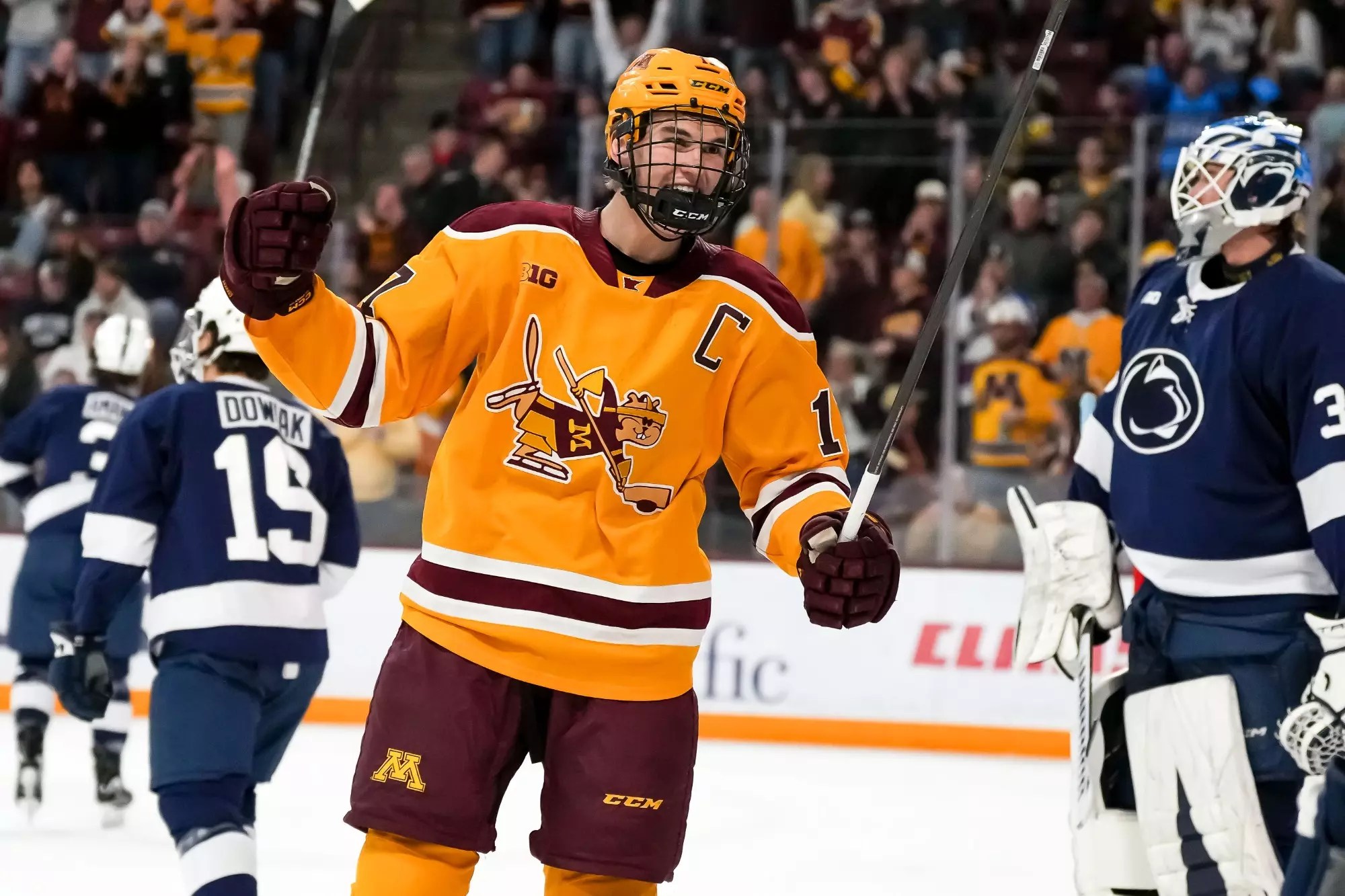 Gopher hockey starts second half at Penn State