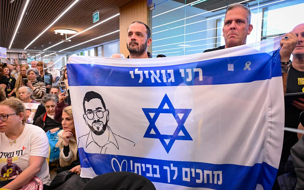 Kibbutz Alumim members gather in Tel Aviv, call for return of hostage ...