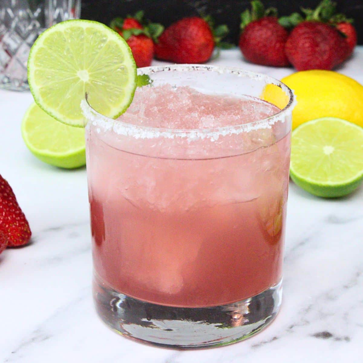 Pink Whitney margarita: Pink lemonade twist on a classic cocktail!