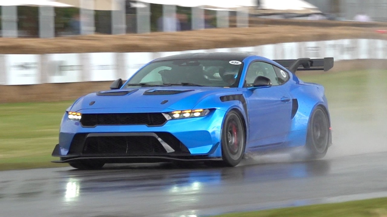 Ford Mustang GTD in action during a Goodwood run