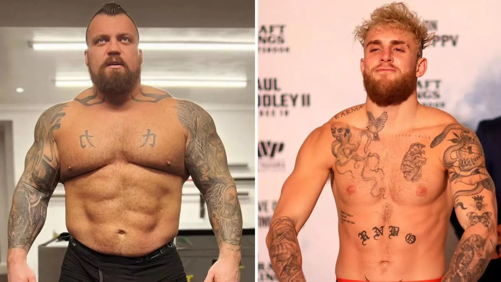 Strongman champion Eddie Hall challenges boxer Jake Paul amid eight ...