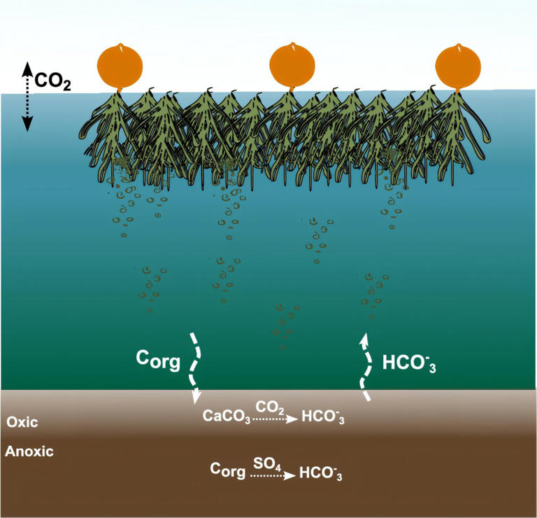 Seaweed farms boost long-term carbon storage by altering ocean ...