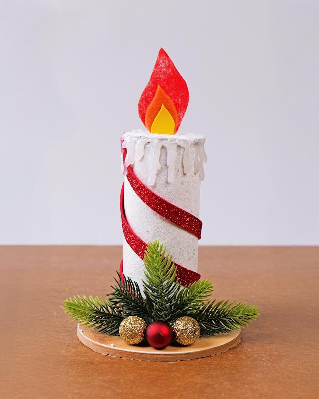 DIY Christmas candle decor 🕯️