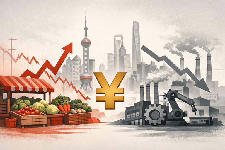 China inflation hits near three-year high while factory deflation drags ...