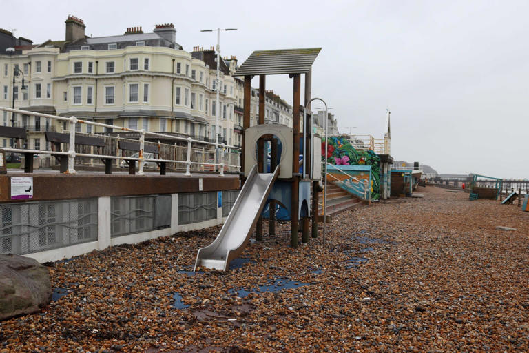 In pictures: The after effects of Storm Goretti on Hastings seafront