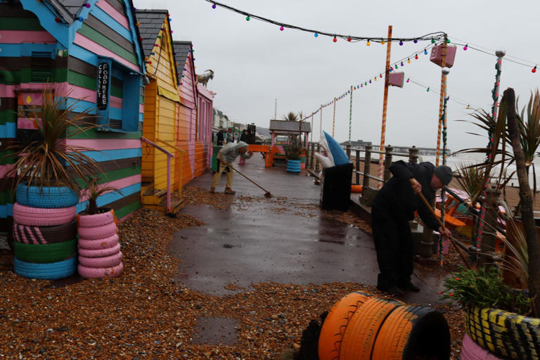 In pictures: The after effects of Storm Goretti on Hastings seafront