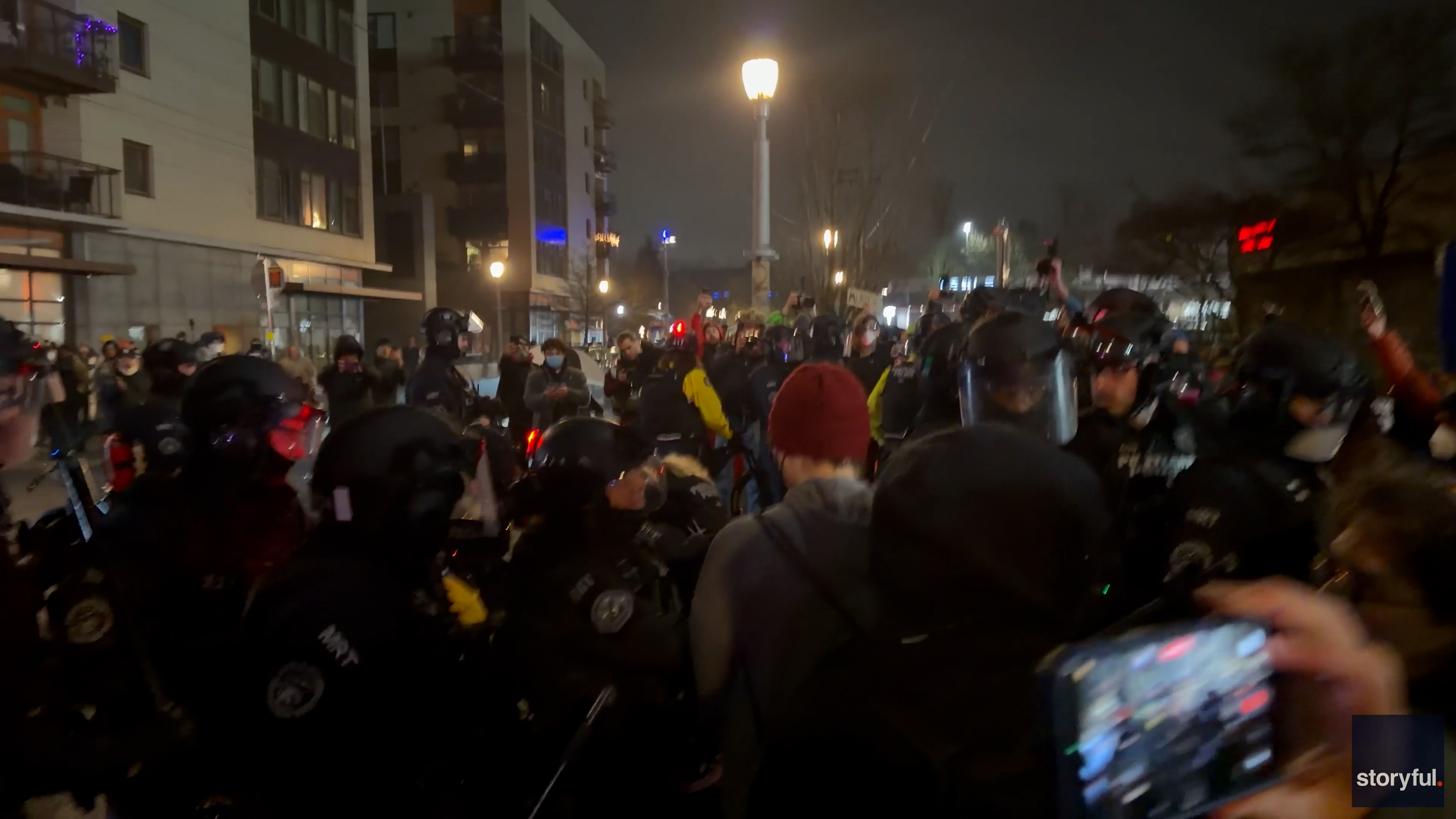 Protesters clash with police outside Portland ICE facility: Six arrested