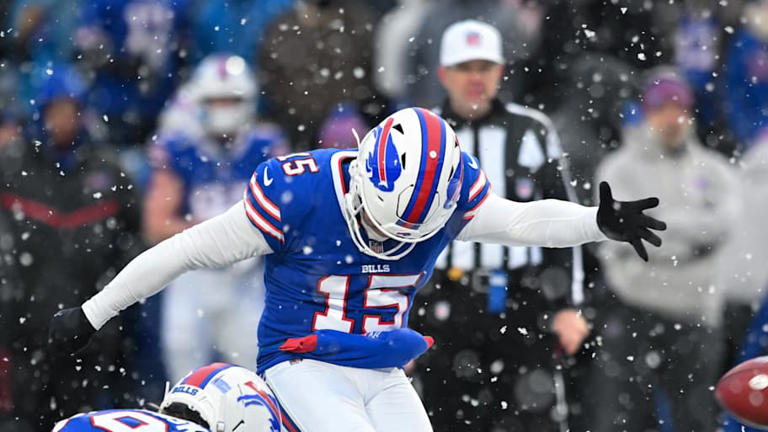 Bills starting kicker misses practice before critical wild-card matchup ...
