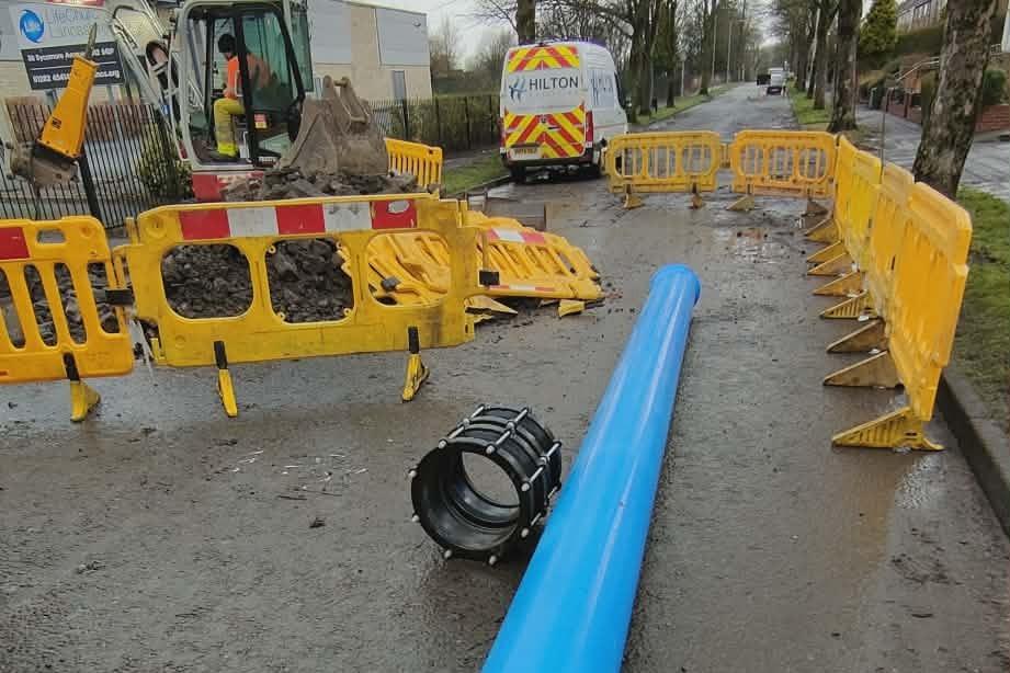United Utilities continuing to work to repair burst water pipe that ...