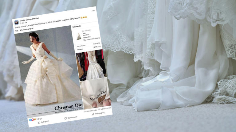 Kupili w podlaskim lumpeksie sukienkę ślubną za 30 zł. Sprzedali ją za ...
