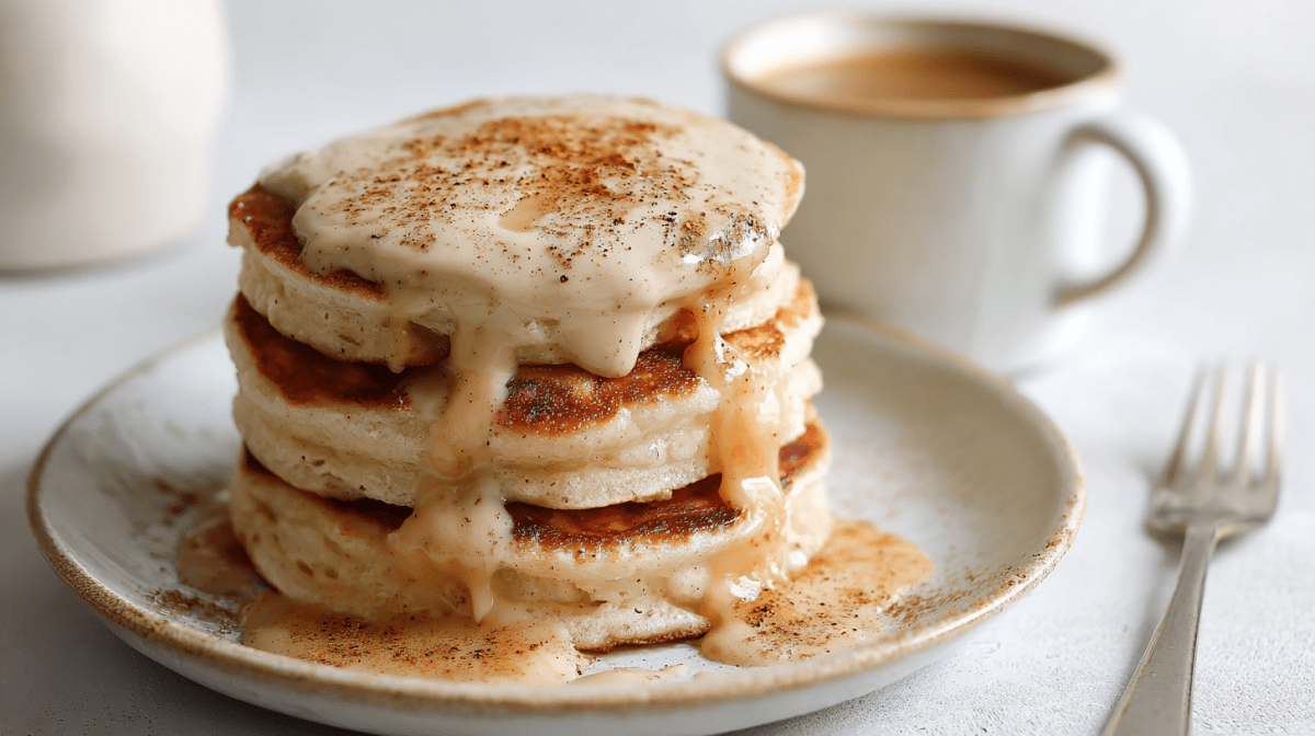 Big brunch energy: Tahini maple butter pancakes