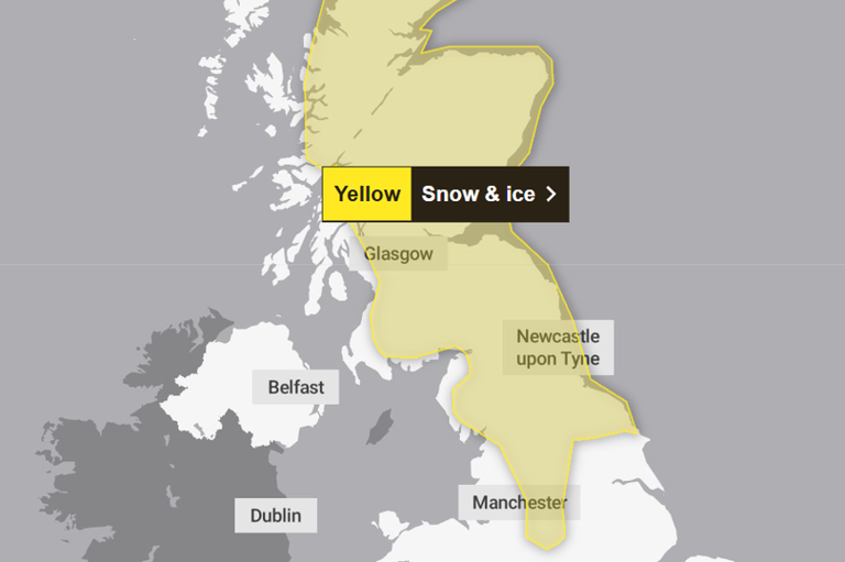 Met Office maps show exact time snow will hit Greater Manchester this ...