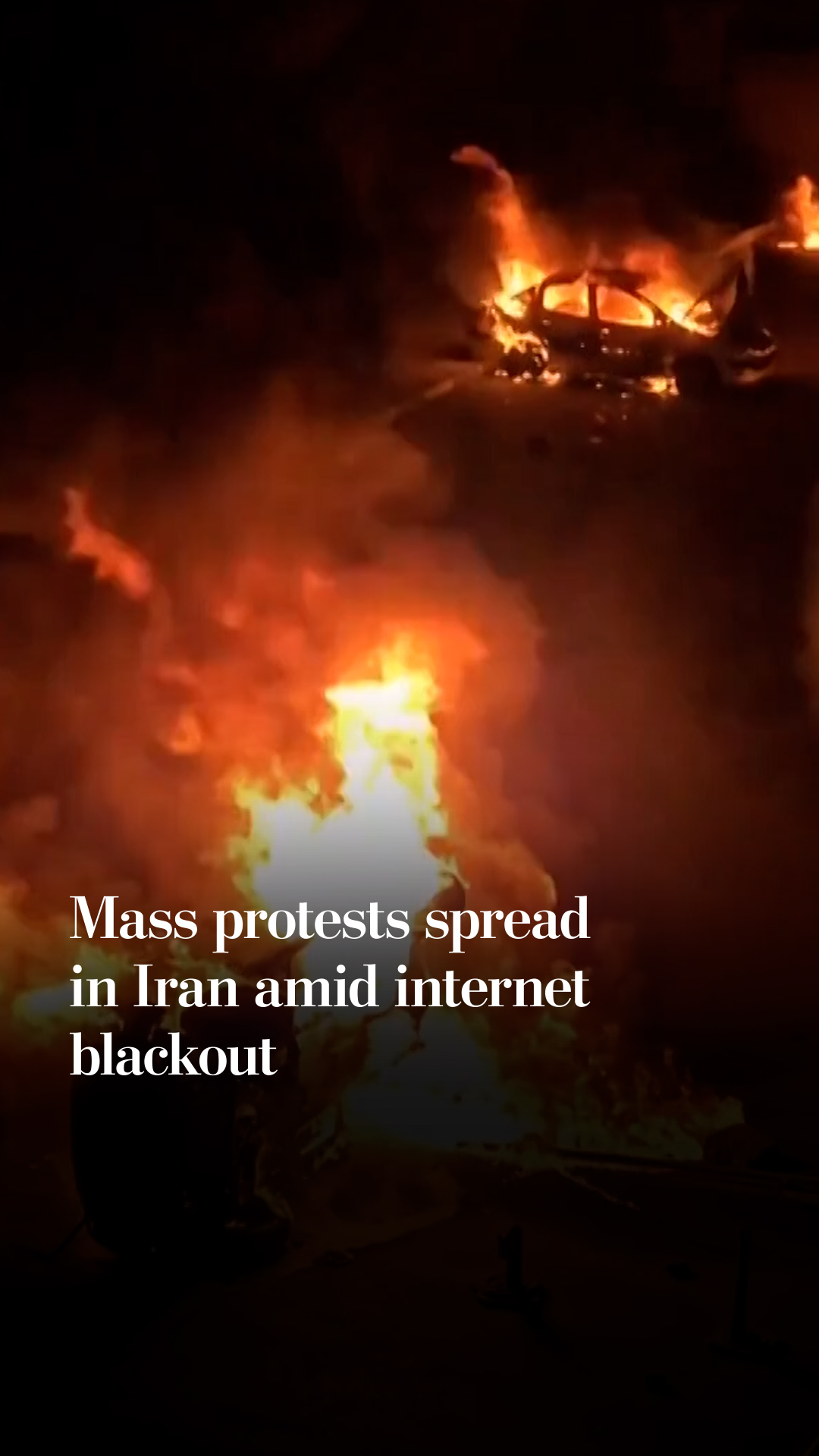 Mass protests spread in Iran amid internet blackout