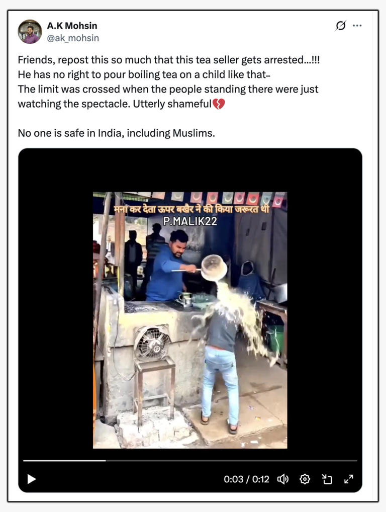 Fact check: Don't cry over spilt tea. This video does not show a real ...