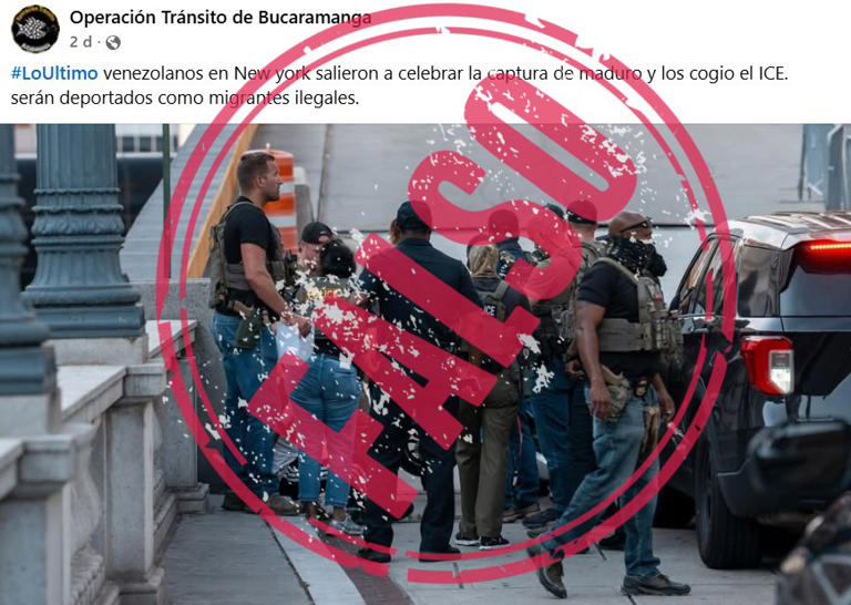Foto vieja circula como si fuera un arresto de ICE a venezolanos que ...
