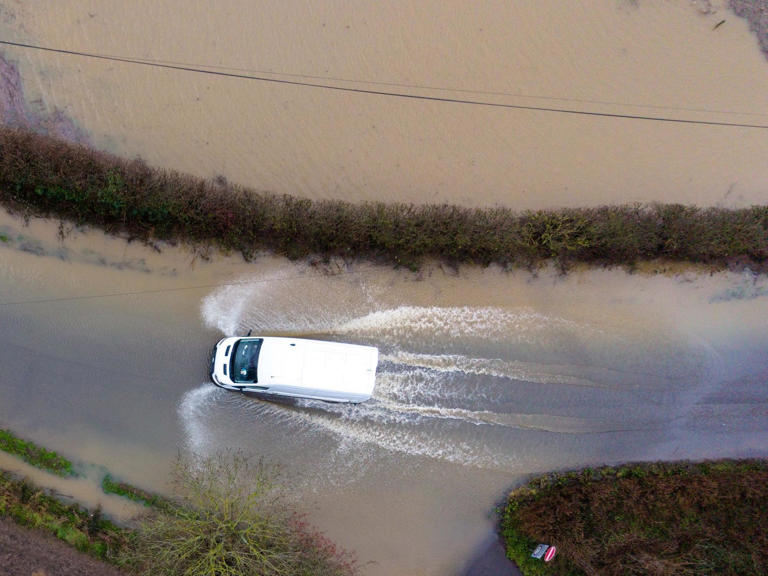 In pictures: East Sussex village flooded following Storm Goretti