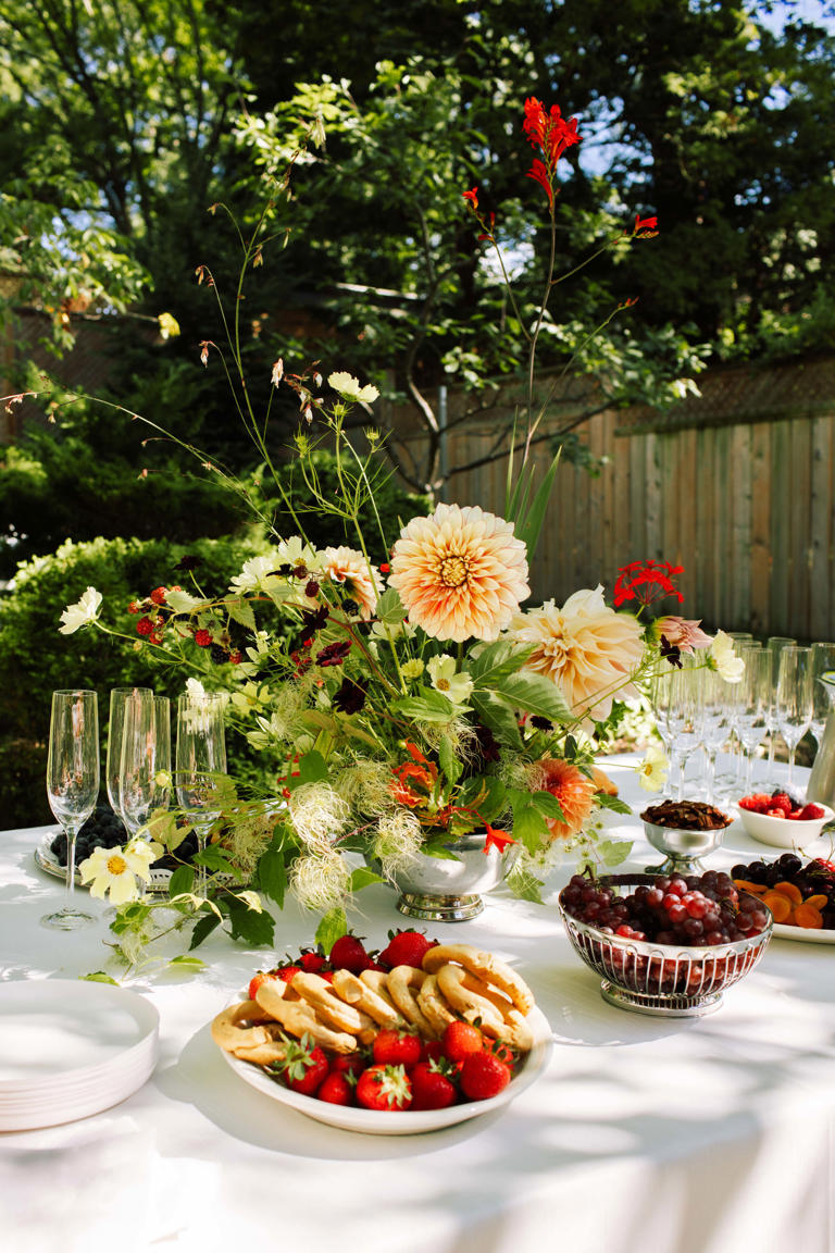 Inside the epicurean backyard wedding of two pasta-loving gourmands