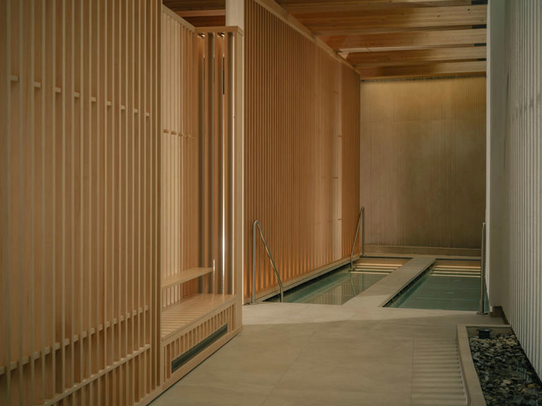 At a new wellness spa on Lake Louise, soaking in thermal baths and ...