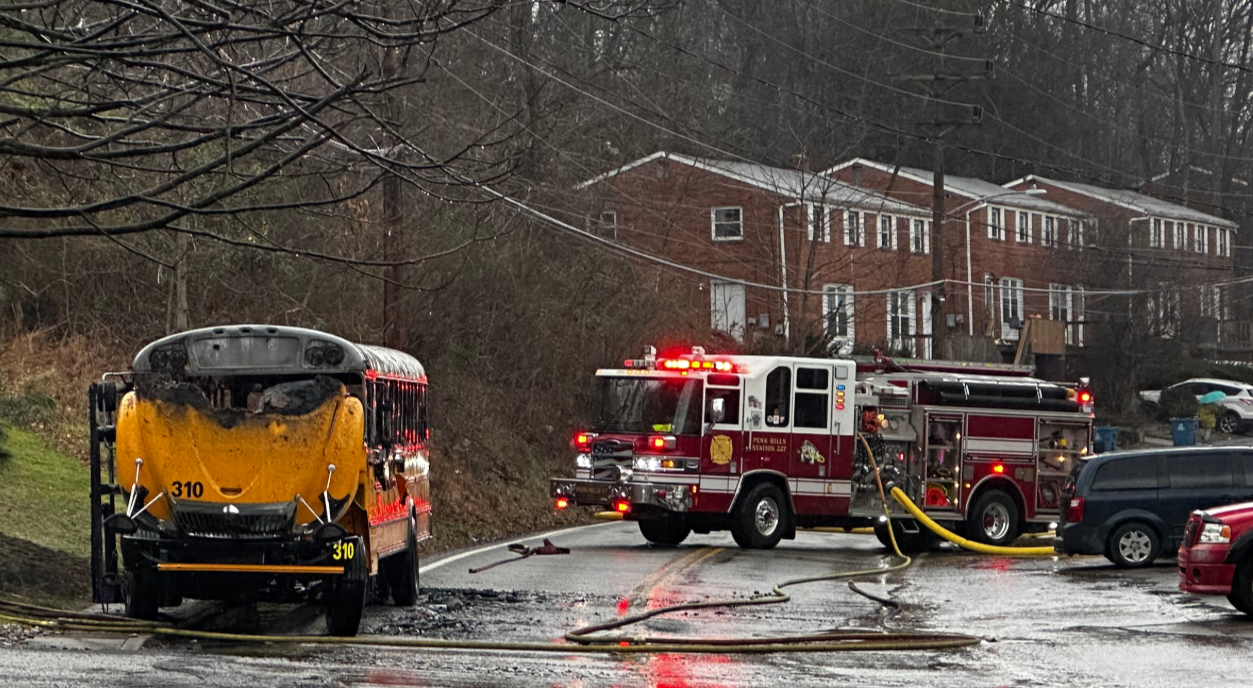School bus catches fire in Allegheny County; emergency responders on scene