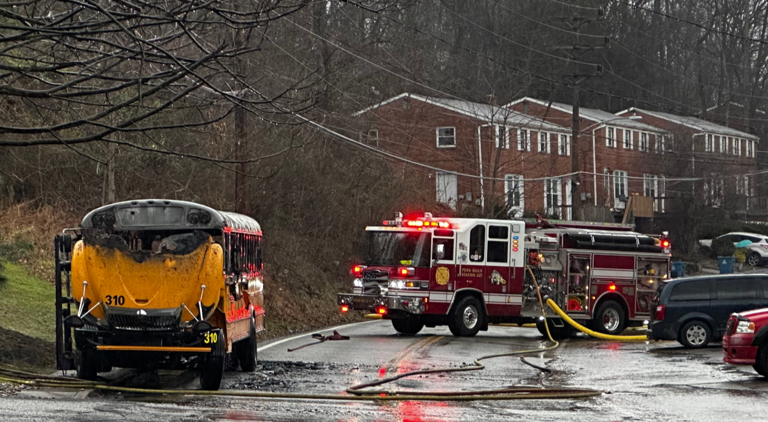 School bus catches fire in Allegheny County; emergency responders on scene