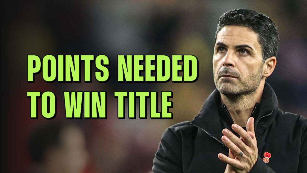 How many more points do Arsenal need to win the Premier League title?