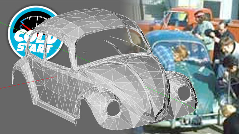 This is the first real world 3D object ever scanned: A VW Beetle