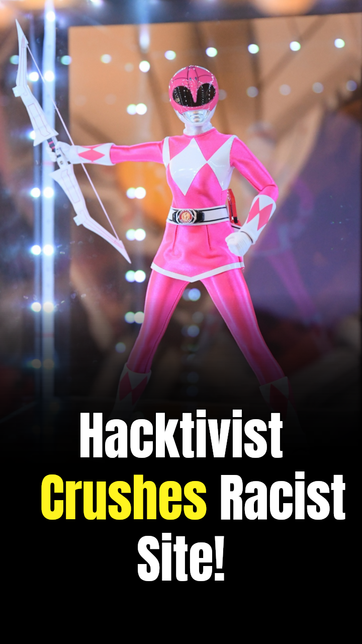 Hacktivist dressed as pink Power Ranger deletes white supremacist ...