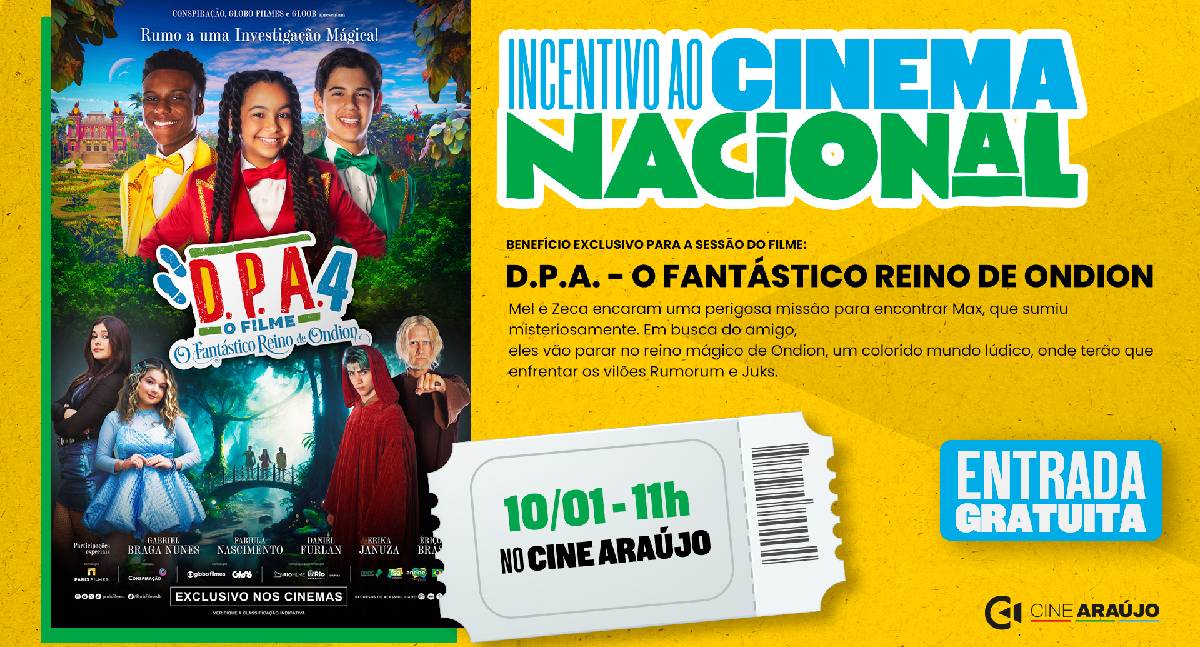 Cinema nacional ganha incentivo: sessão gratuita em Porto Velho