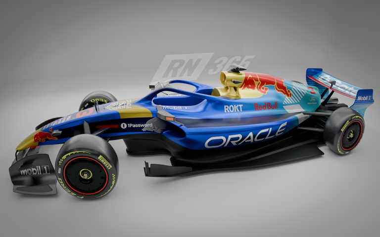 Wordt dit de spectaculaire Red Bull-livery van Verstappen?