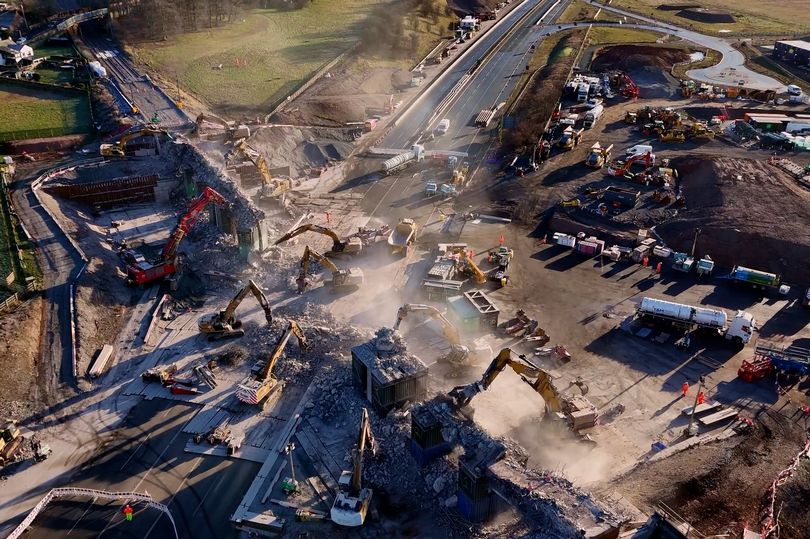 Drone footage shows true scale of M6 bridge project ahead of weekend ...