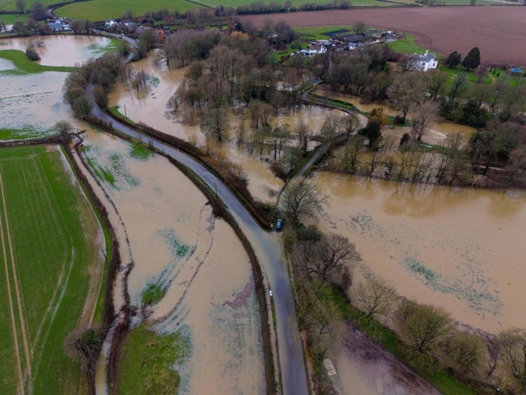 In pictures: East Sussex village flooded following Storm Goretti