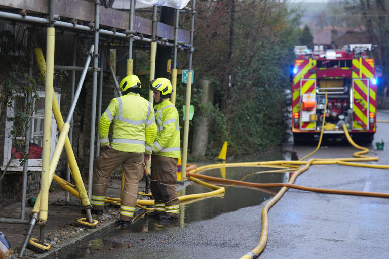 Flooding incident caused closure of West Sussex village