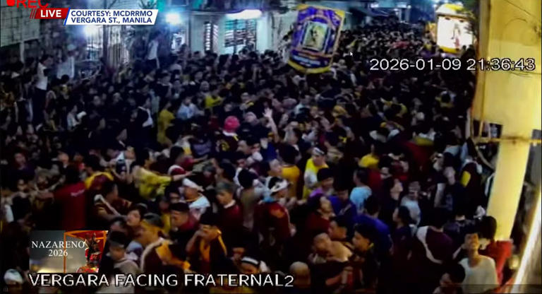 Traslacion 2026 crowd reaches 1 million — Quiapo Church