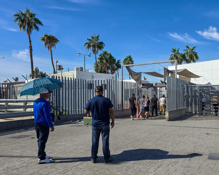 Largas filas en garitas de Mexicali; tiempo de espera supera la hora ...