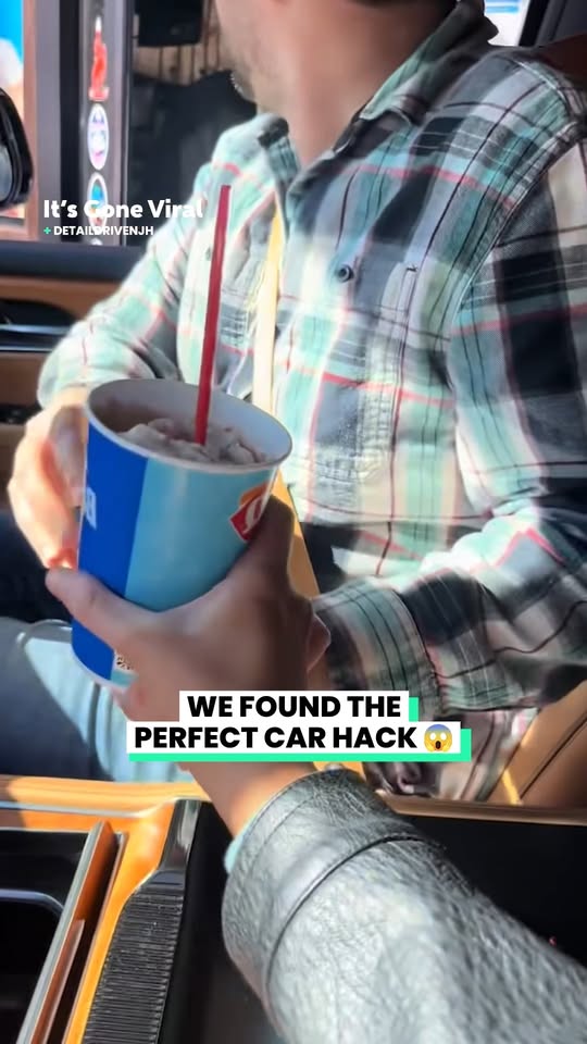 Dad's genius ice cream car hack
