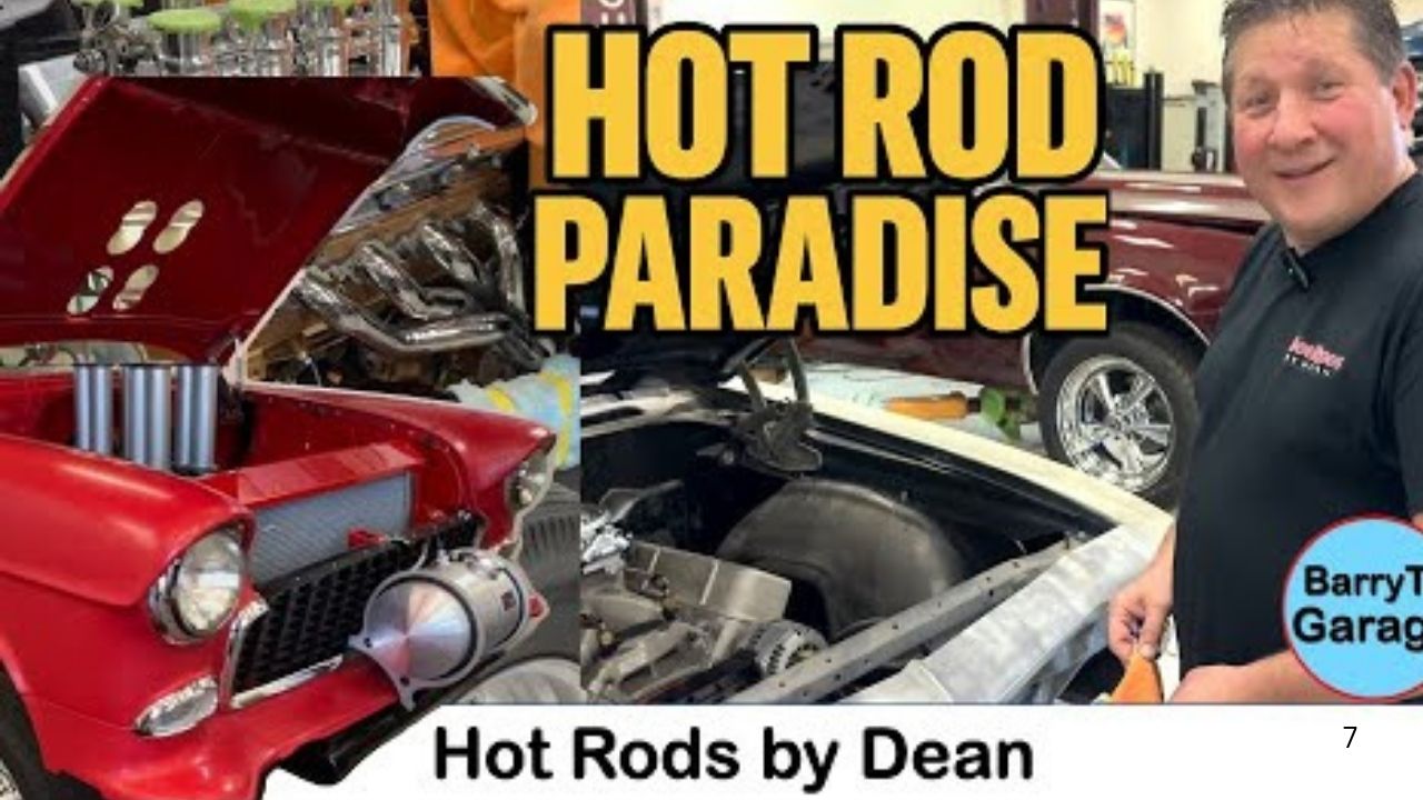 Inside a custom hot rod and truck workshop