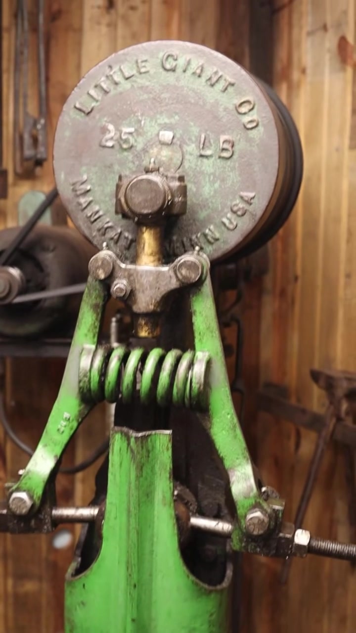 25 lb Little Giant power hammer in action