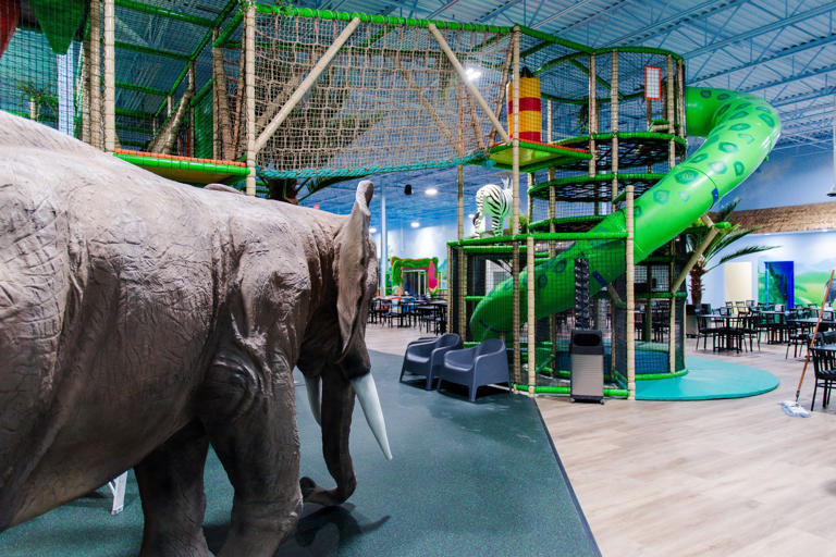 Giant, 'tropical-themed' indoor playground dubbed 'Lava Island' opening ...